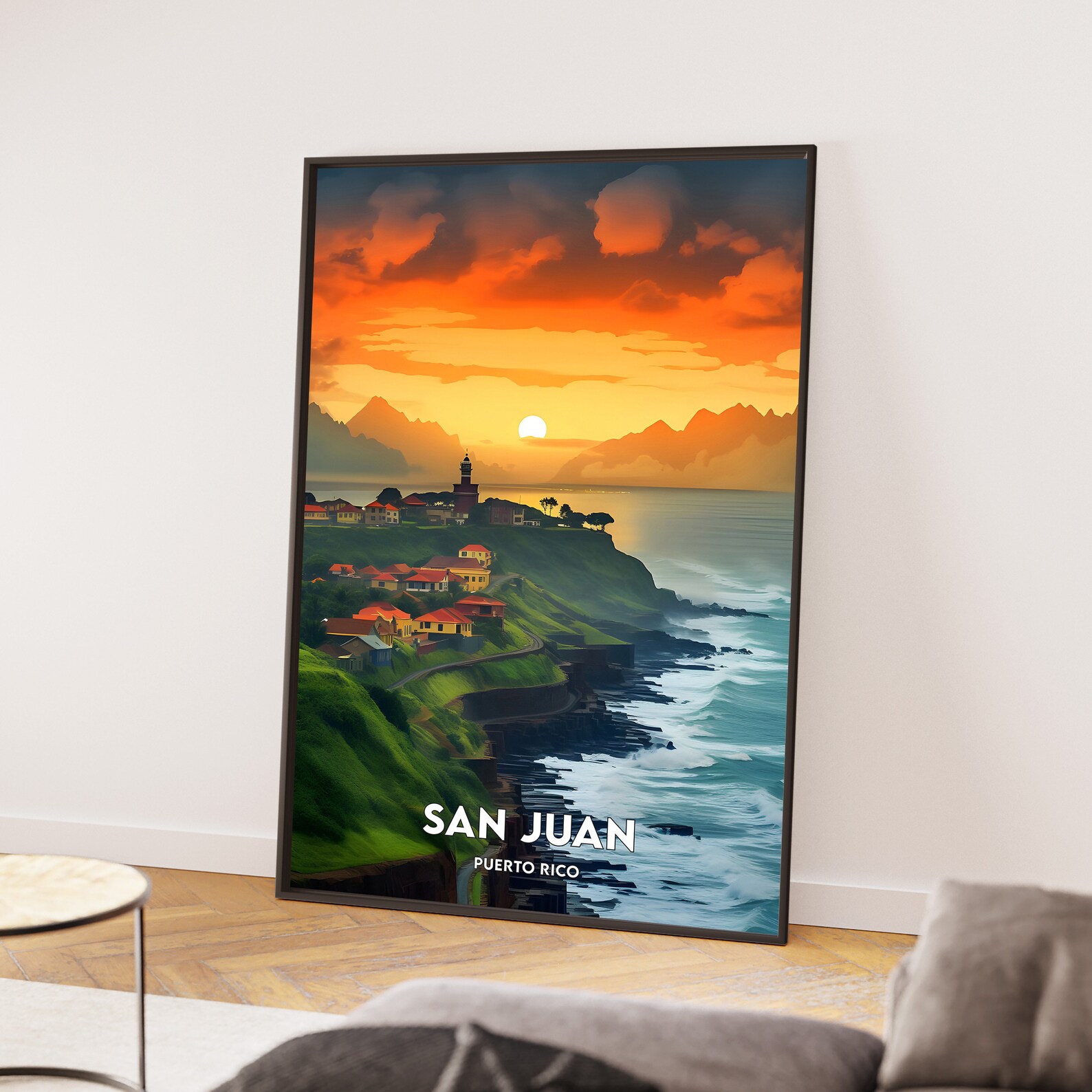 San Juan City Print, San Juan Travel Poster, Puerto Rico Travel Gift ...