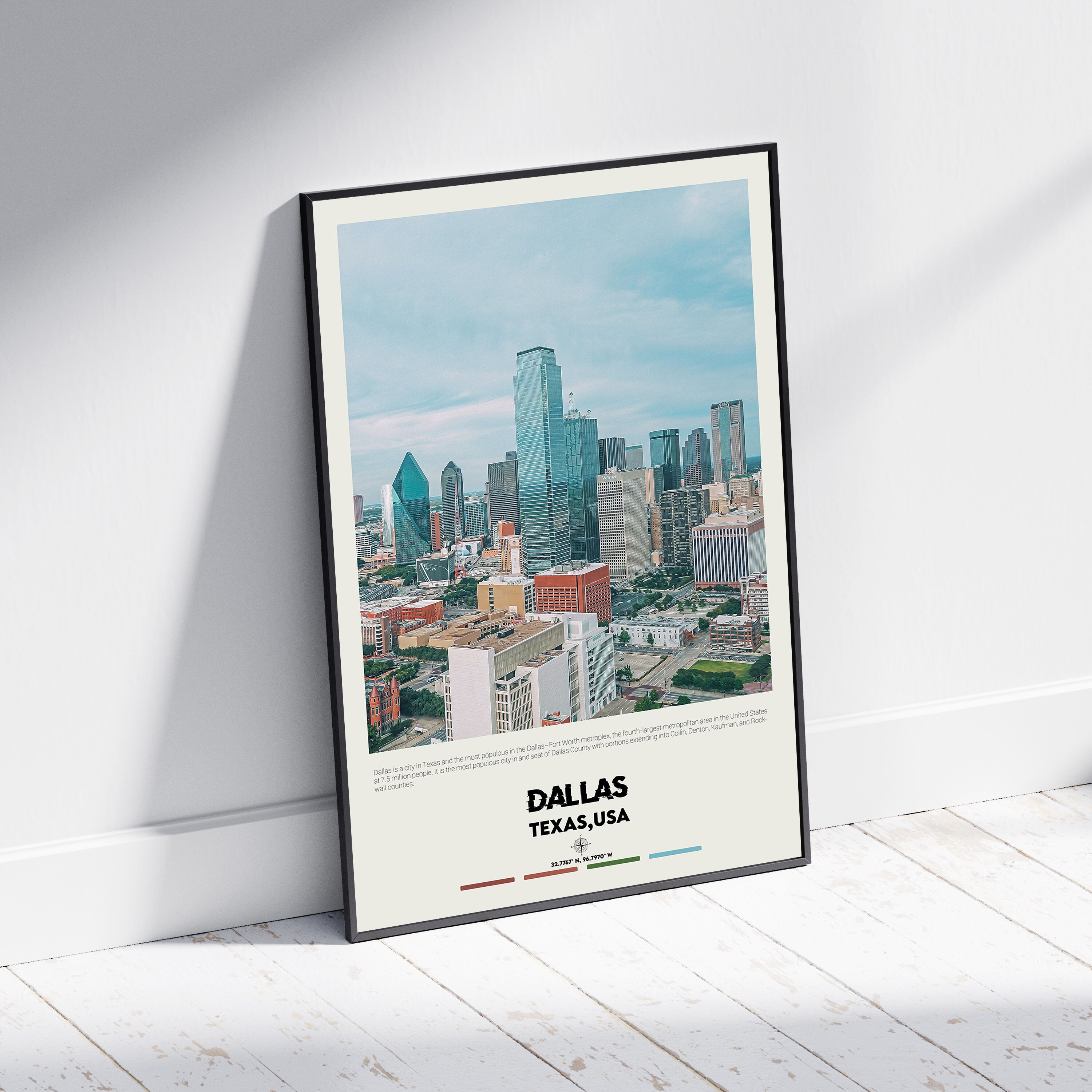 Digital Oil Paint Dallas Print Dallas Wall Art Dallas - Etsy