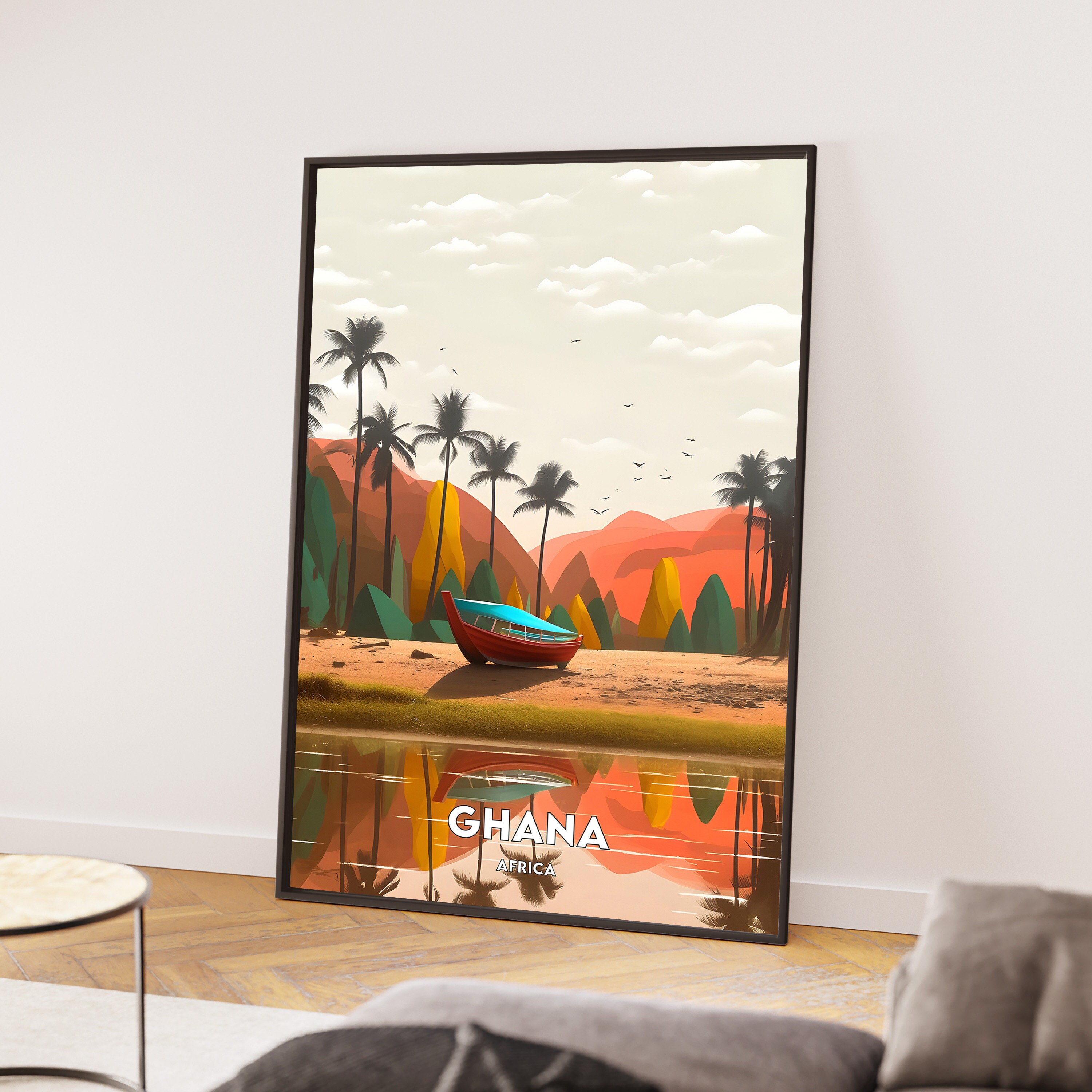 Ghana City Print, Ghana Travel Poster, Africa Travel Gift, Ghana Wall ...