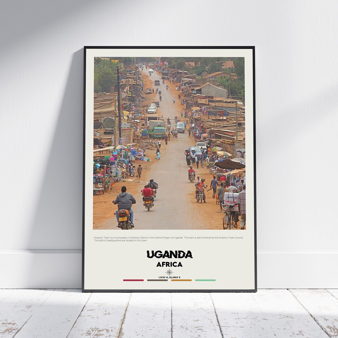 Digital Oil Paint, Uganda Print, Uganda Wall Art, Uganda Poster, Uganda ...