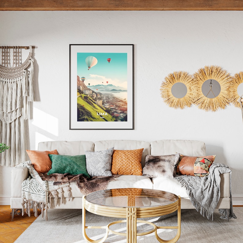 Lima City Print, Lima Travel Poster, Peru Travel Gift, Lima Wall Art ...