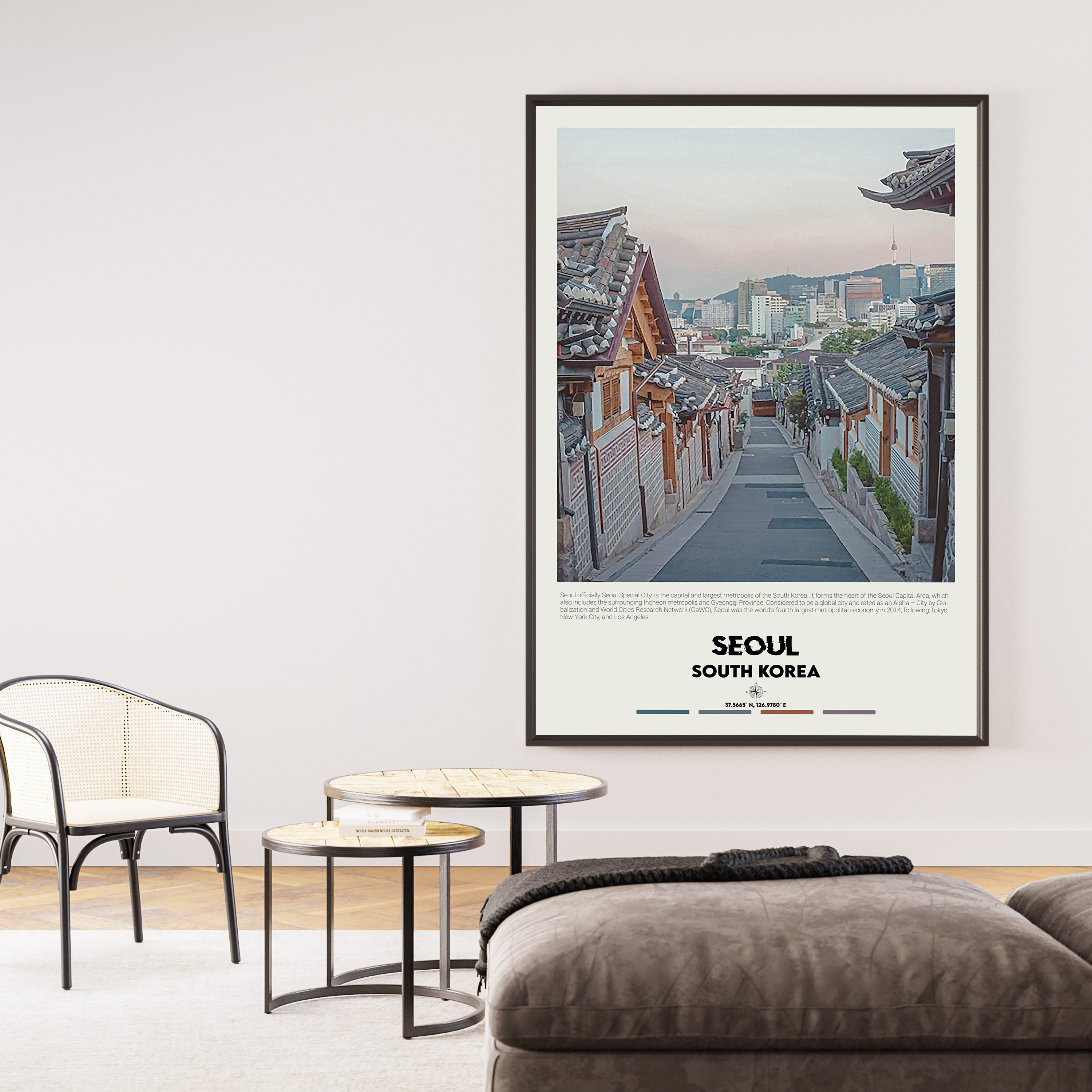 Digital Oil Paint, Seoul Print, Seoul Wall Art, Seoul Poster, Seoul ...