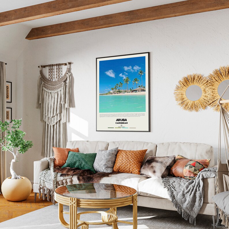 Digital Oil Paint, Aruba Print, Aruba Wall Art, Aruba Poster, Aruba ...
