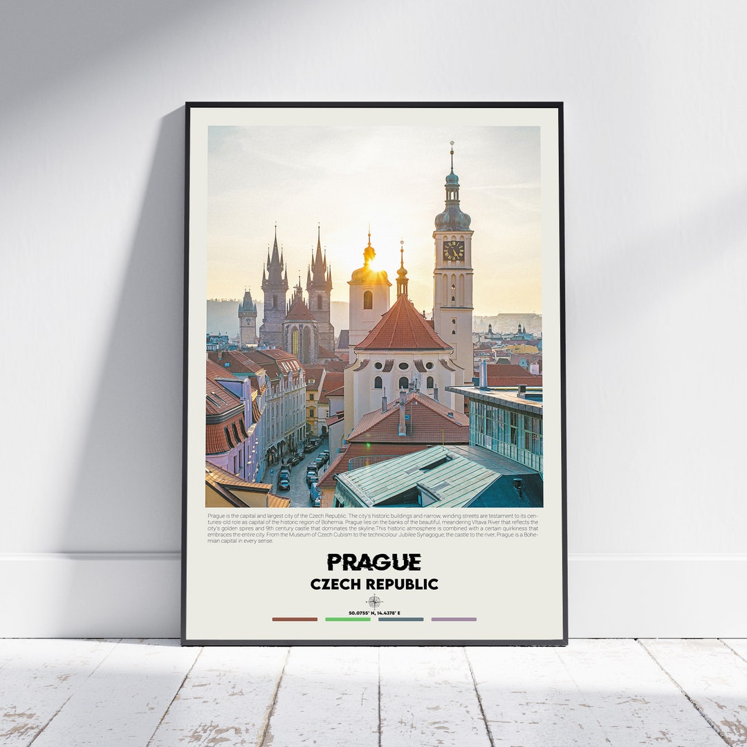 Digital Oil Paint, Prague Print, Prague Wall Art, Prague Poster, Prague ...