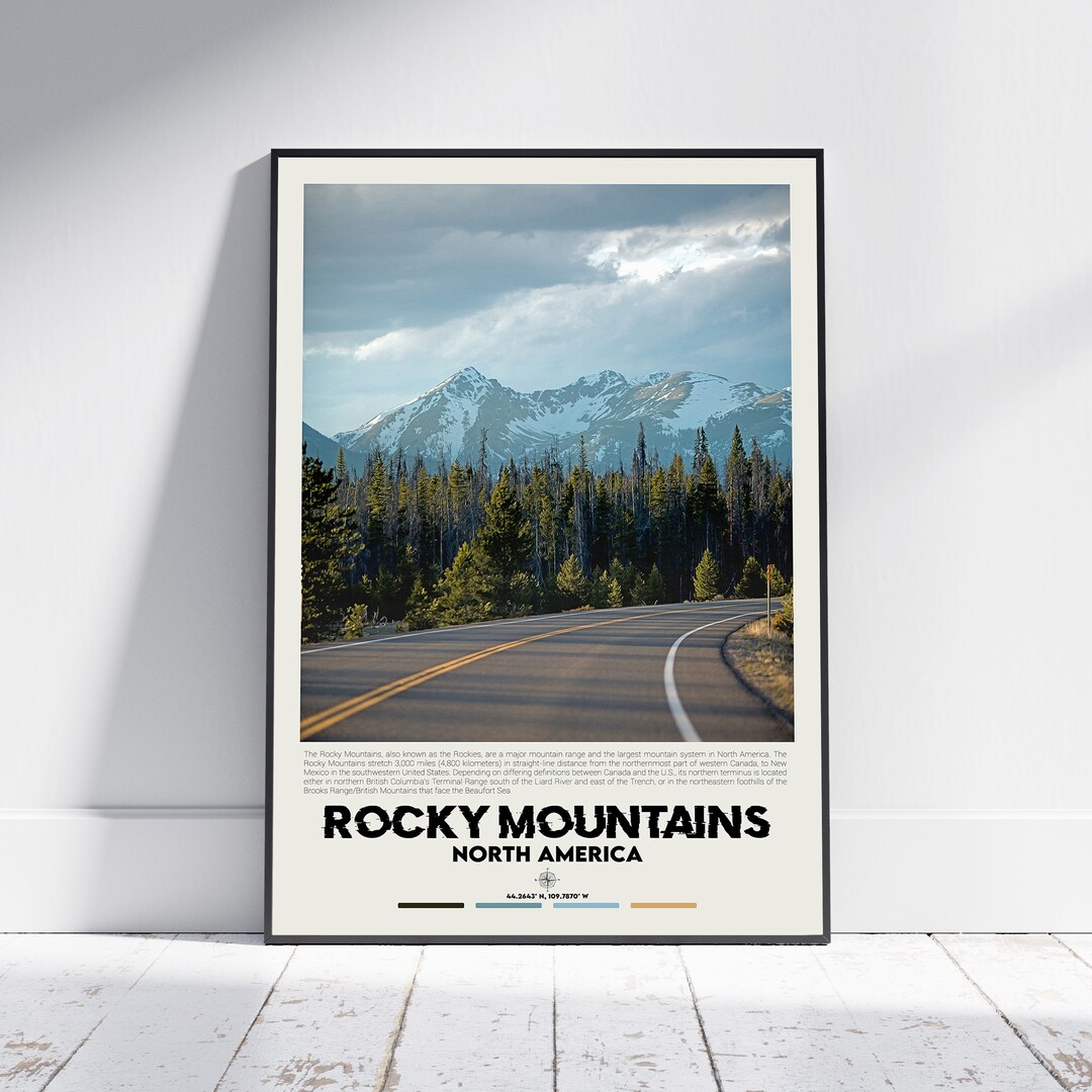 Digital Oil Paint, Rocky Mountains Print, Rocky Mountains Wall Art ...