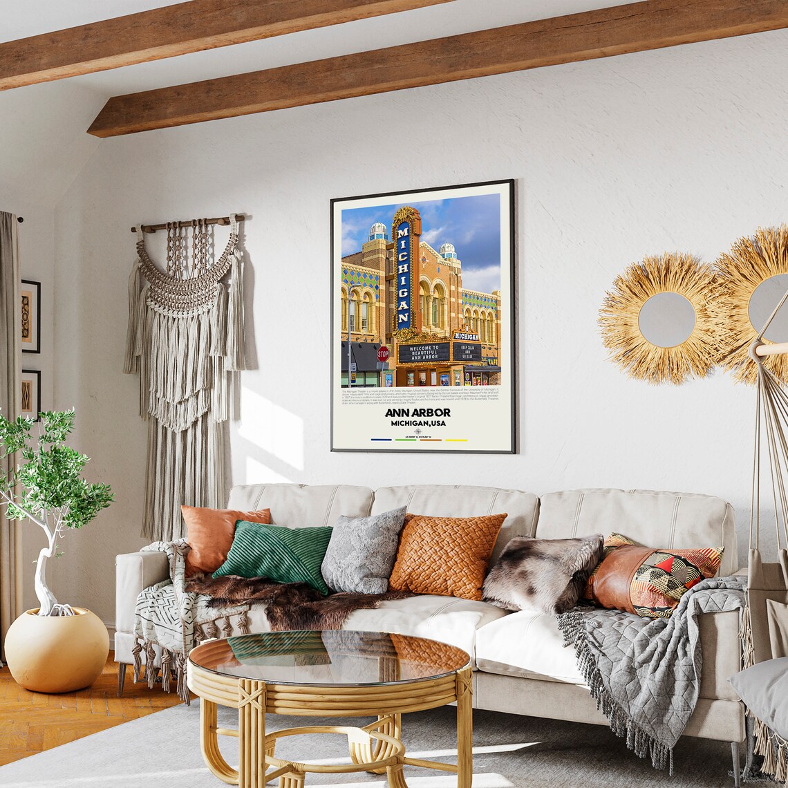 Digital Oil Paint, Ann Arbor Print, Ann Arbor Wall Art, Ann Arbor ...
