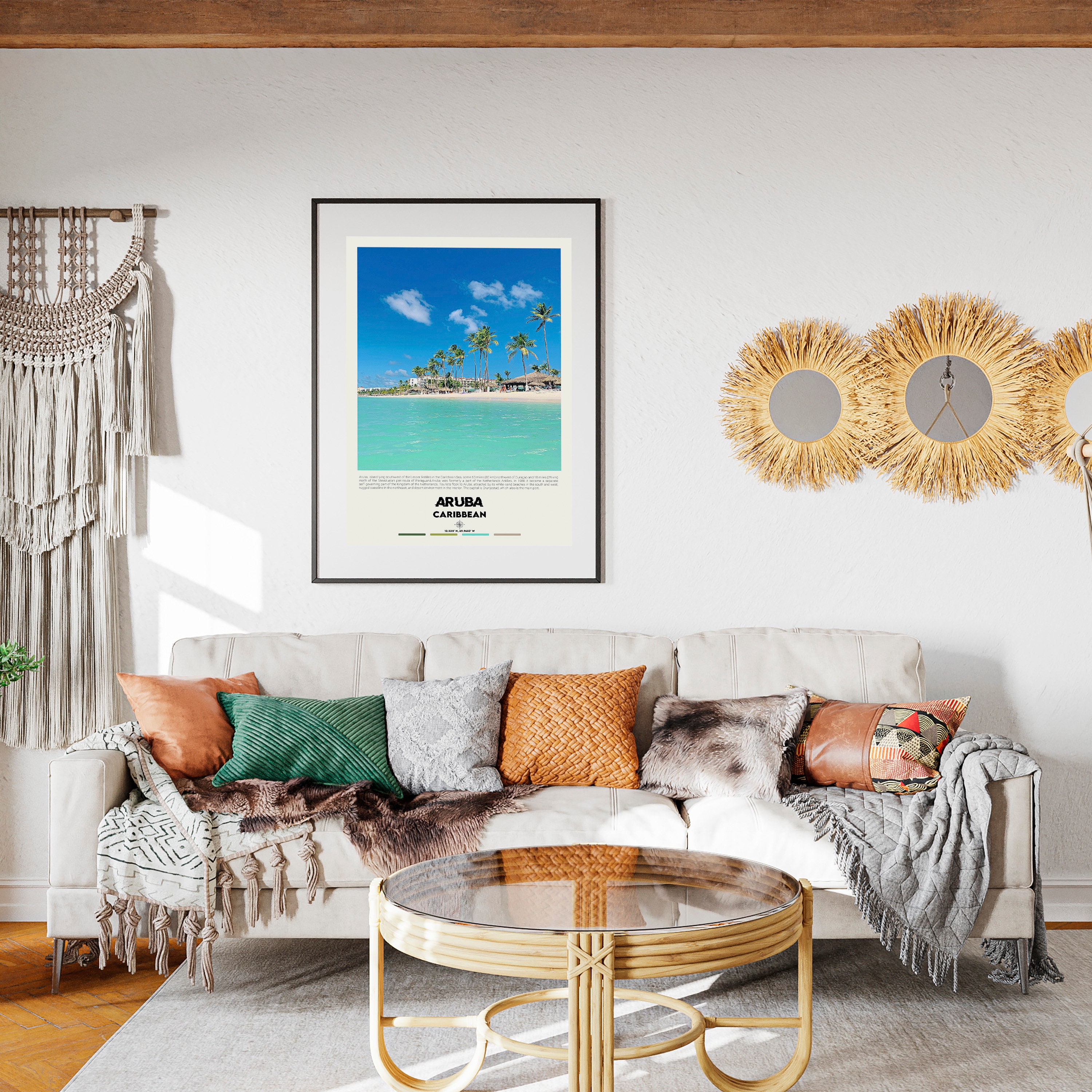 Digital Oil Paint, Aruba Print, Aruba Wall Art, Aruba Poster, Aruba ...