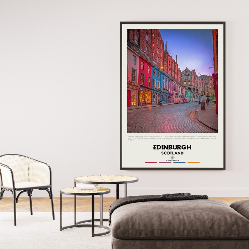 Digital Oil Paint, Edinburgh Print, Edinburgh Wall Art, Edinburgh ...