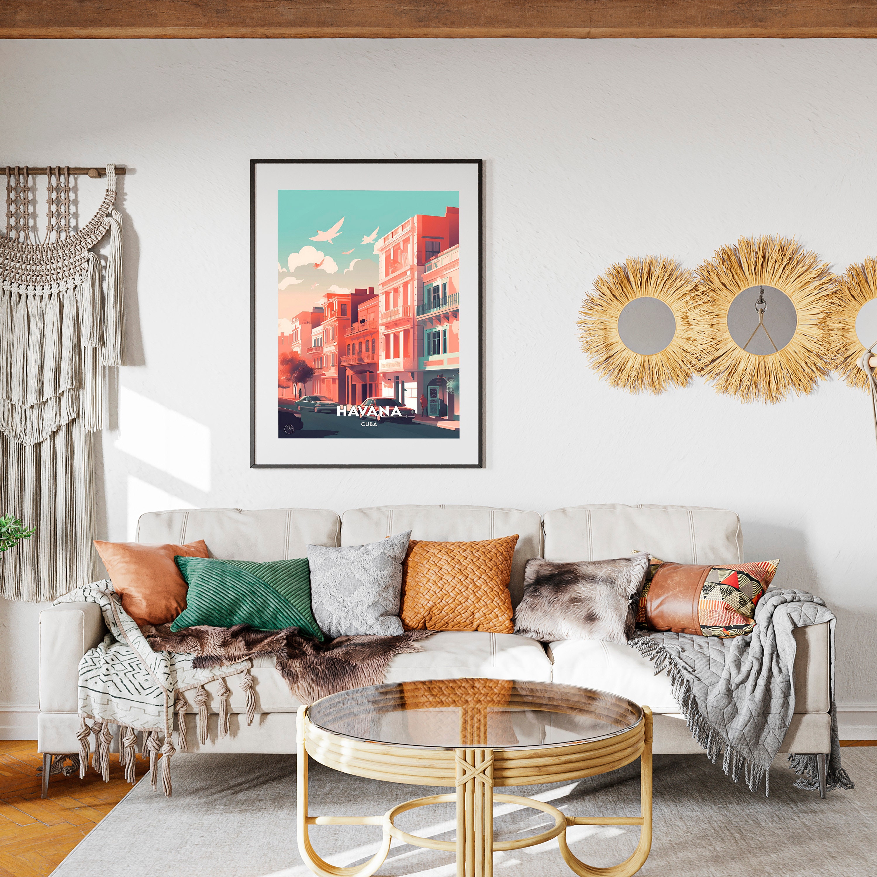 Havana City Print, Havana Travel Poster, Cuba Travel Gift, Havana Wall ...