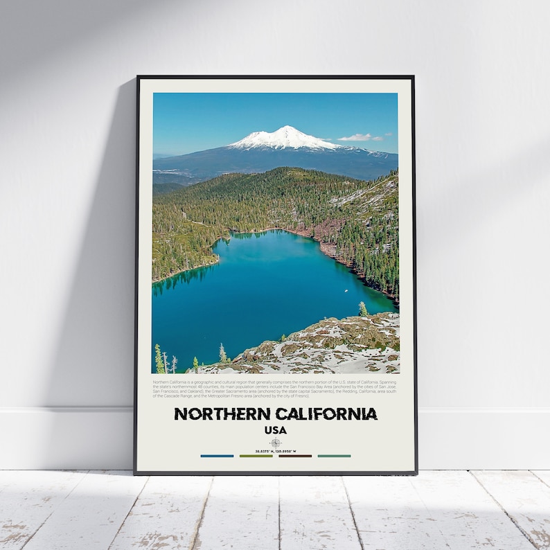 Digital Oil Paint, Northern California Print, California Wall Art ...