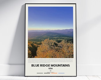 Real Photo, Blue Ridge Mountains Print, Blue Ridge Mountains Wall Art ...