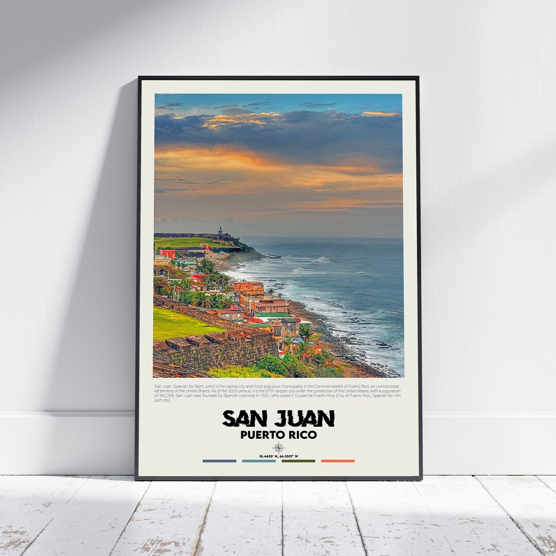 Digital Oil Paint, San Juan Print, San Juan Wall Art, San Juan Poster ...