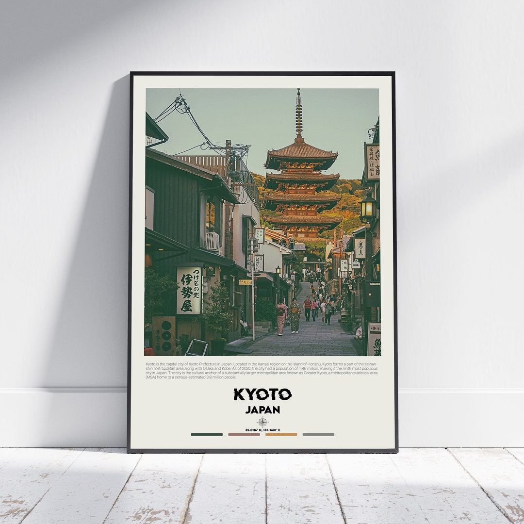 Digital Oil Paint, Kyoto Print, Kyoto Wall Art, Kyoto Poster, Kyoto ...
