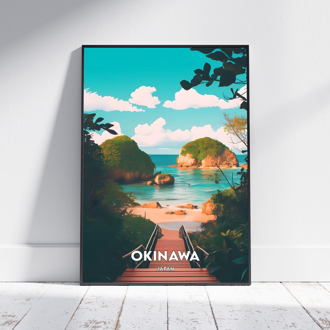 Okinawa City Print, Okinawa Travel Poster, Japan Travel Gift, Okinawa ...