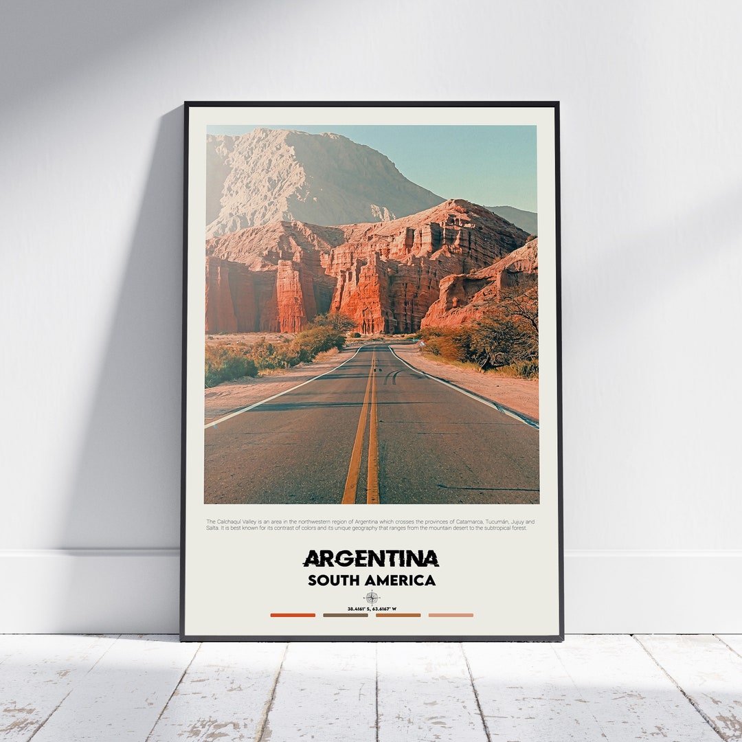 Digital Oil Paint, Argentina Print, Argentina Wall Art, Argentina Poster, Argentina Photo ...