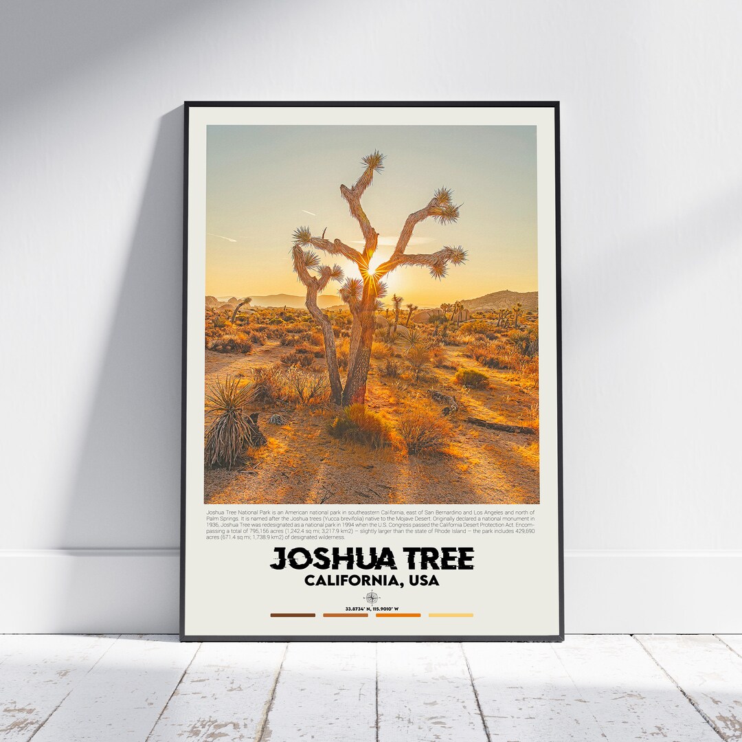 Digital Oil Paint, Joshua Tree Print, Joshua Tree Art, Joshua Tree ...