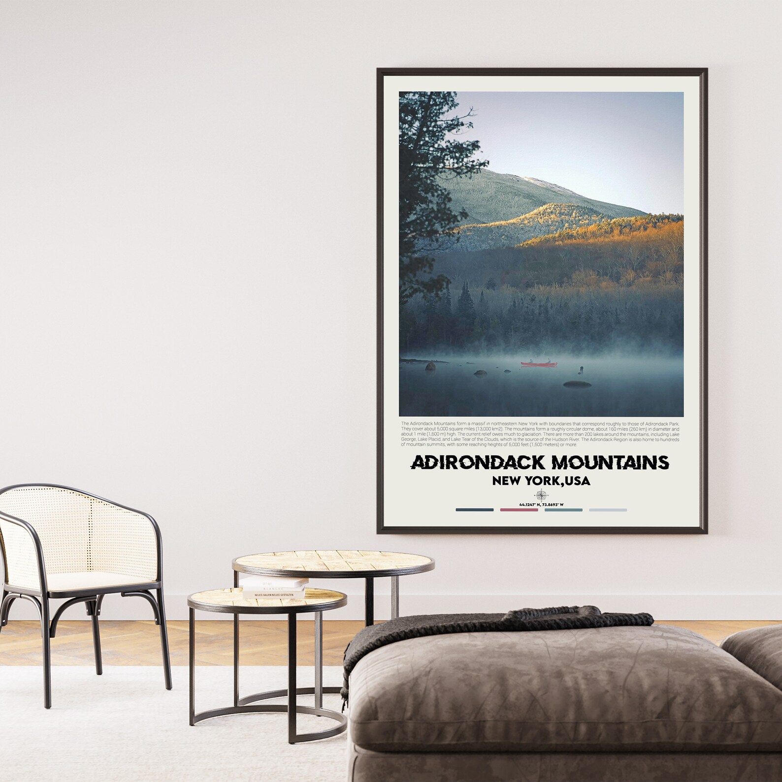 Digital Oil Paint, Adirondack Mountains Print, Adirondack Mountains ...