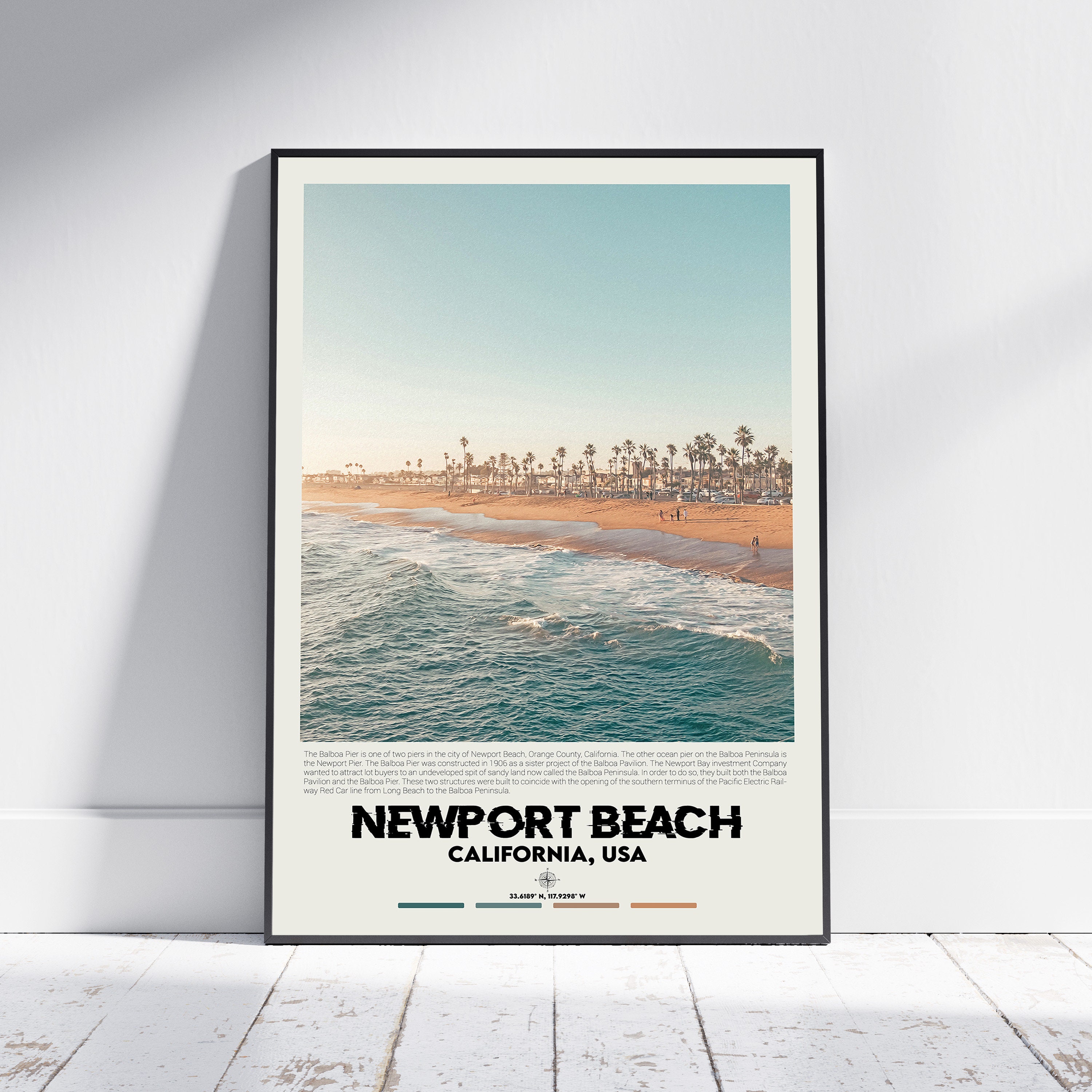 Digital Oil Paint, Newport Beach Print, Newport Beach Wall Art, Newport ...