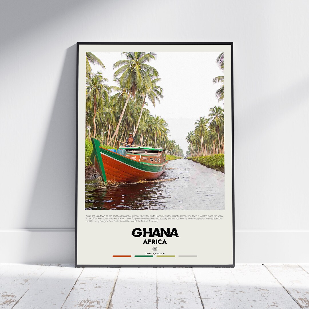 Digital Oil Paint, Ghana Print, Ghana Wall Art, Ghana Poster, Ghana ...