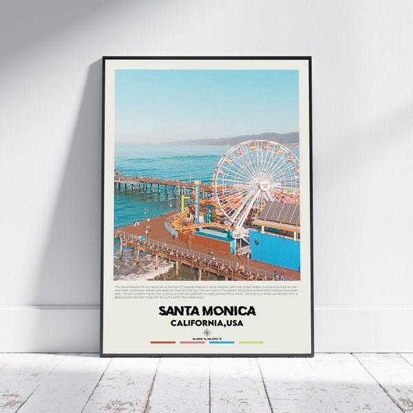 Santa Monica Poster - Etsy