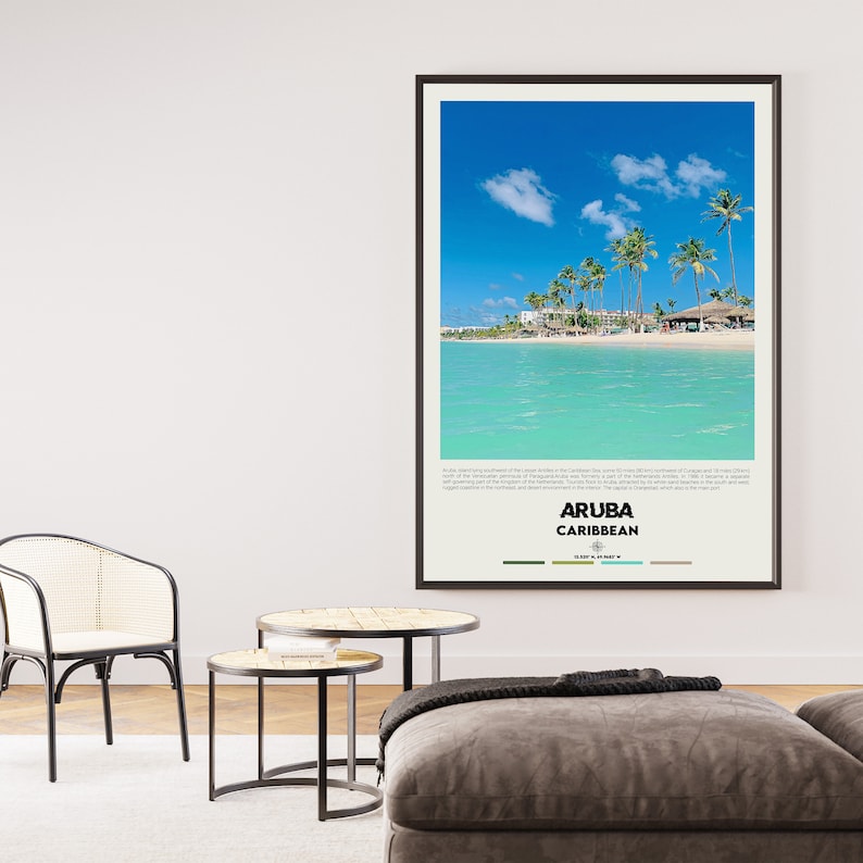 Digital Oil Paint, Aruba Print, Aruba Wall Art, Aruba Poster, Aruba ...