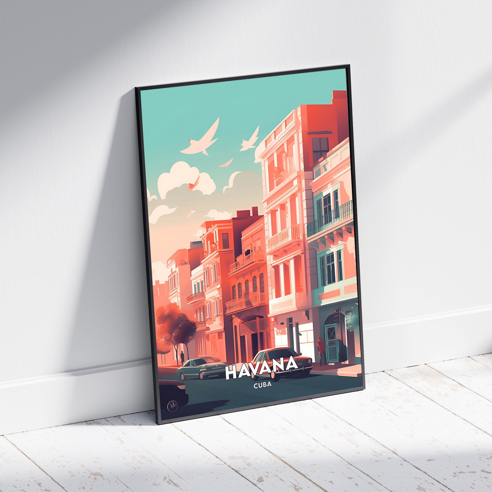 Havana City Print, Havana Travel Poster, Cuba Travel Gift, Havana Wall ...