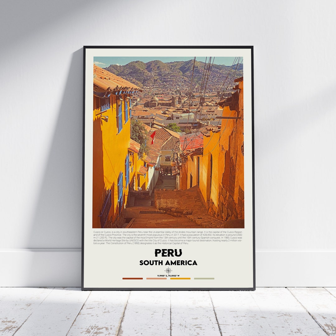 Digital Oil Paint, Peru Print, Peru Wall Art, Peru Poster, Peru Photo ...