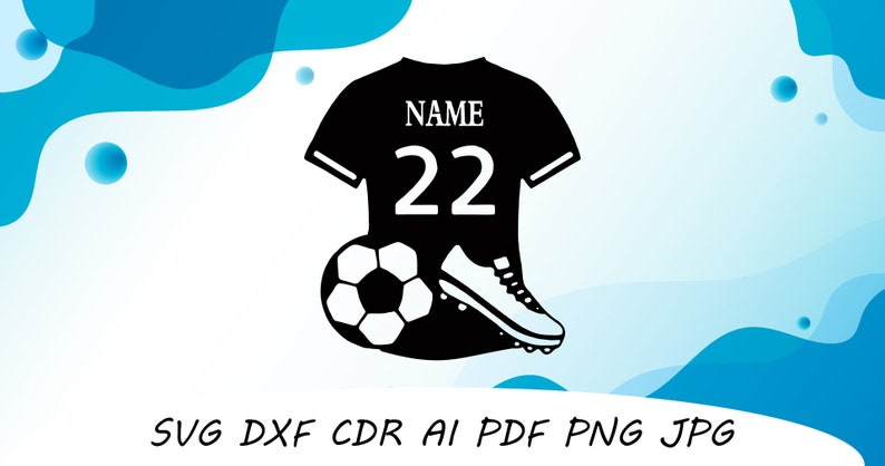 Football, Soccer Player Design Svg Dxf File Wall Sticker Pdf Silhouette ...