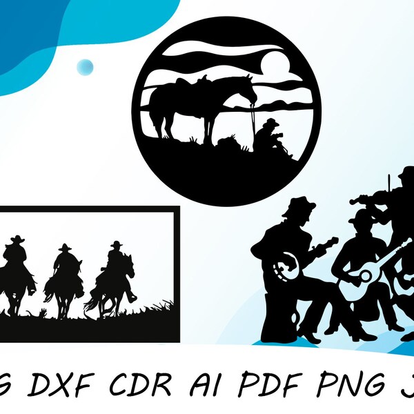 Cowboy Cnc Silhouette - Etsy