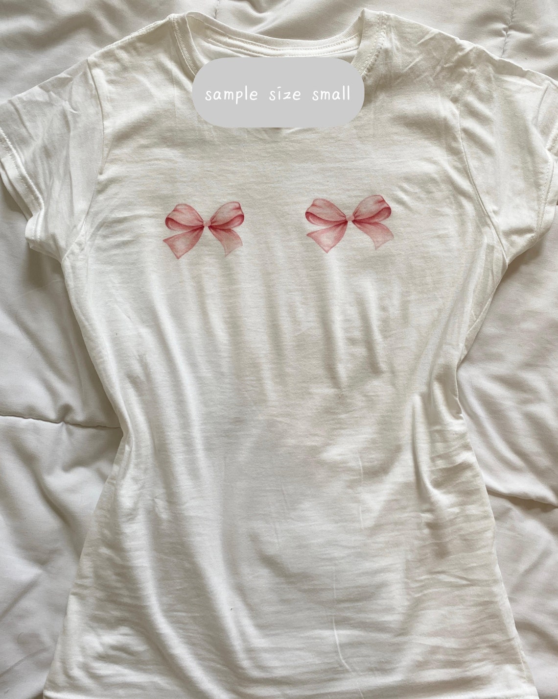Mini Pink Bow Softstyle Tee - Etsy