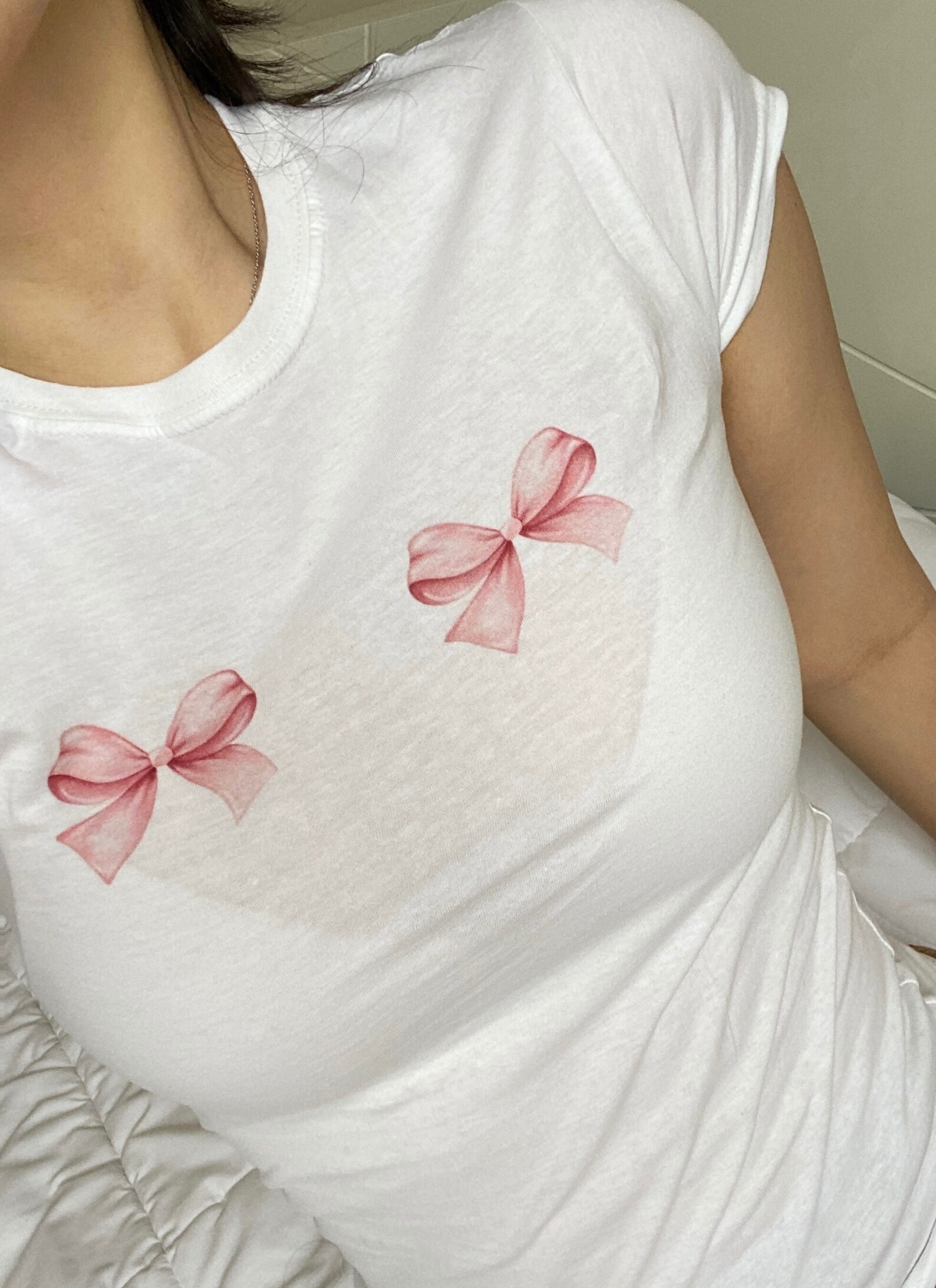 Mini Pink Bow Softstyle Tee - Etsy