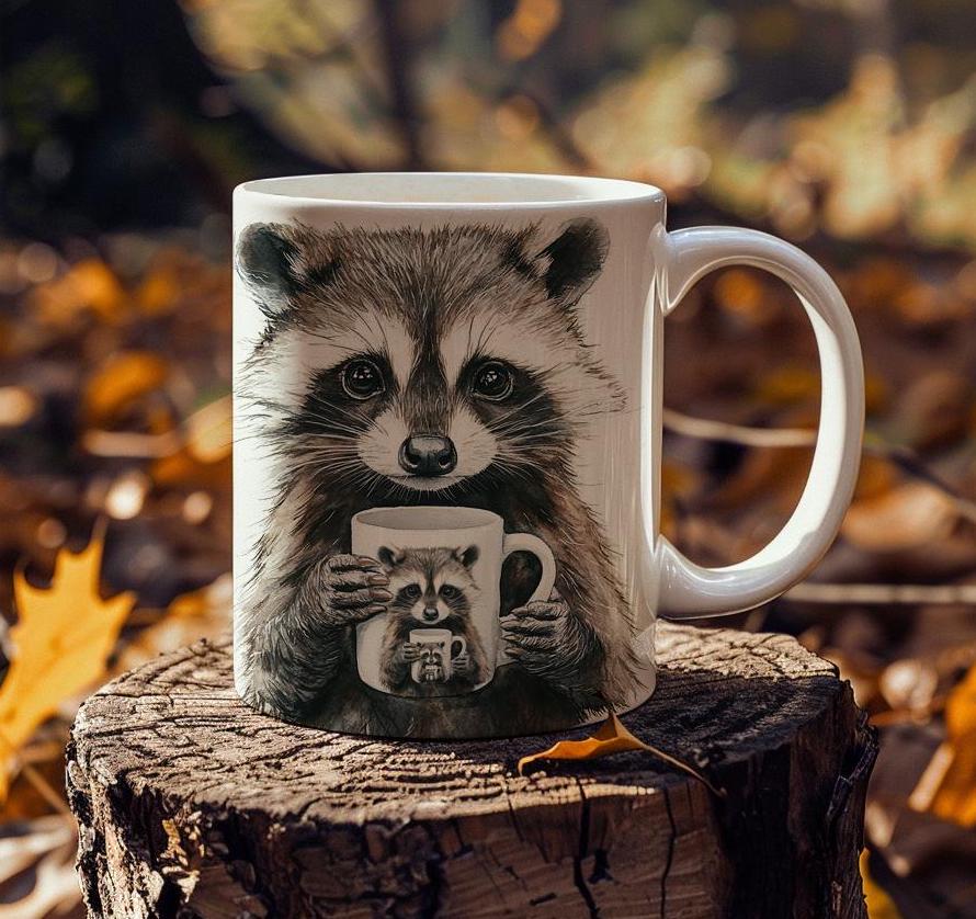 Customized Raccoon Coffee Mug T For Coffee Lover Who Loves