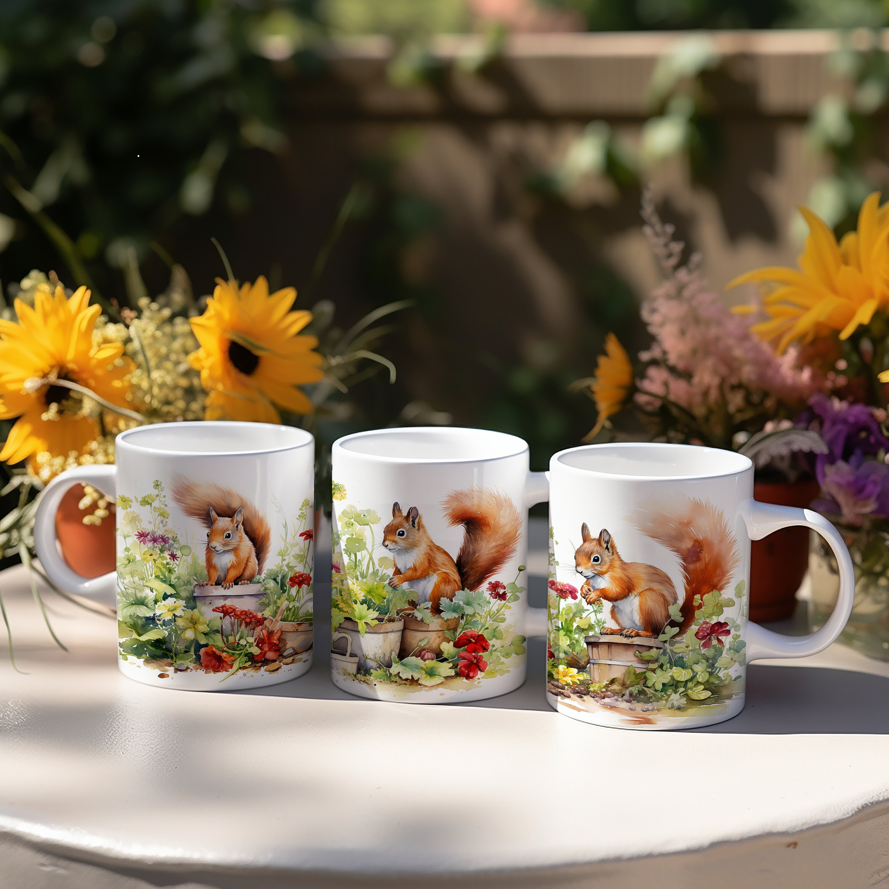 Squirrel Coffee Cup for Gardeners Coffee Mug Gift for Gardener Squirrel ...