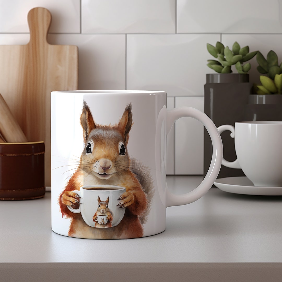 Squirrel Coffee Mug Gift Cute Squirrel Lover Coffee Mug Coffee Mug With ...