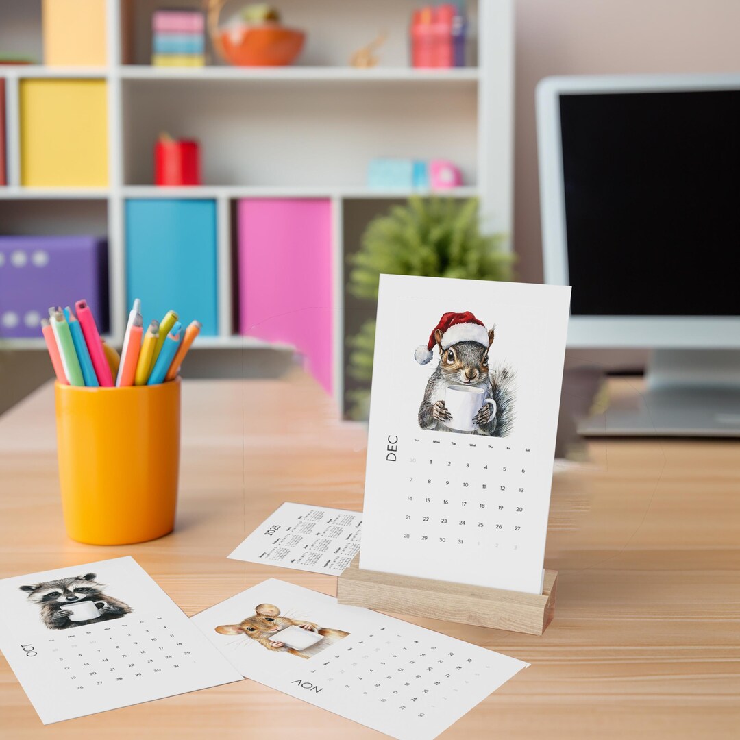 2025 Woodland Animals Calendar - Wildlife Christmas Present for Animal ...