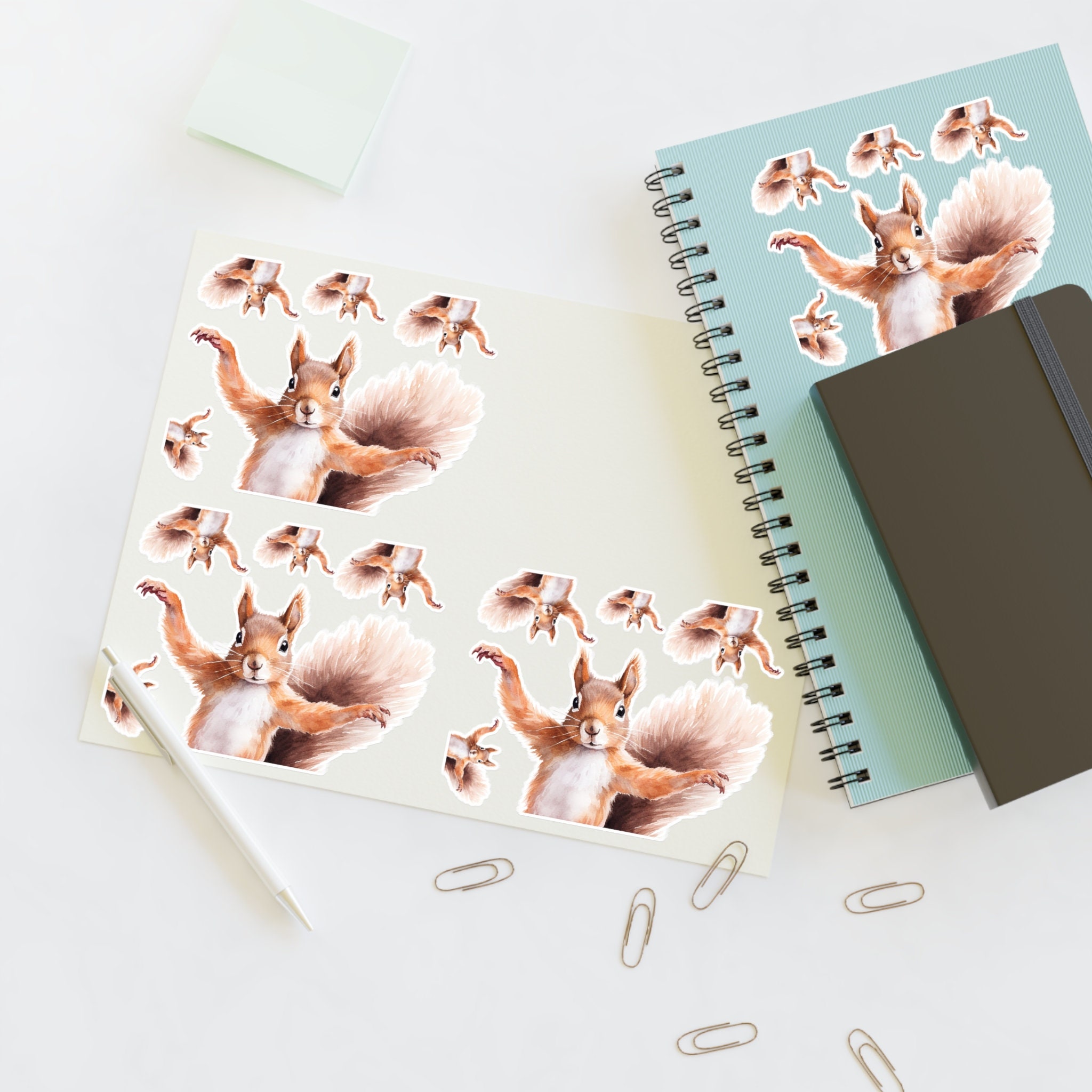 Dancing Squirrel Stickers Sheet of Vinyl Stickers Squirrel Playing Cute ...