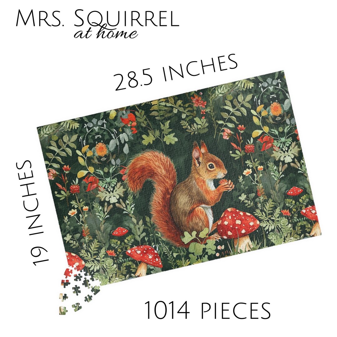 Red Squirrel Jigsaw for Adults and Children - Woodland Squirrel 30, 110 ...