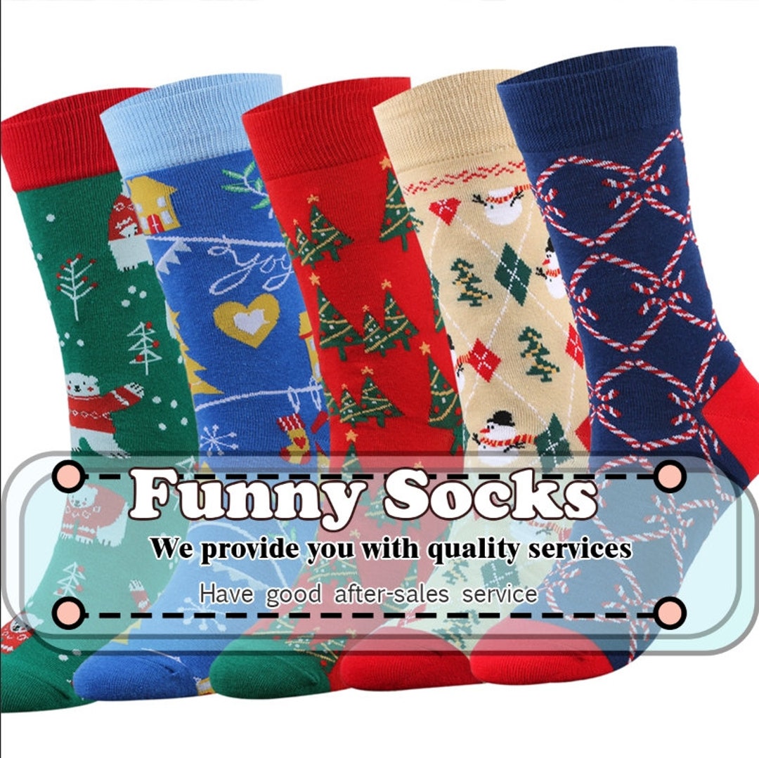 Plus Christmas Socks Plus Size Men's Socks Cotton Socks Men's Socks ...