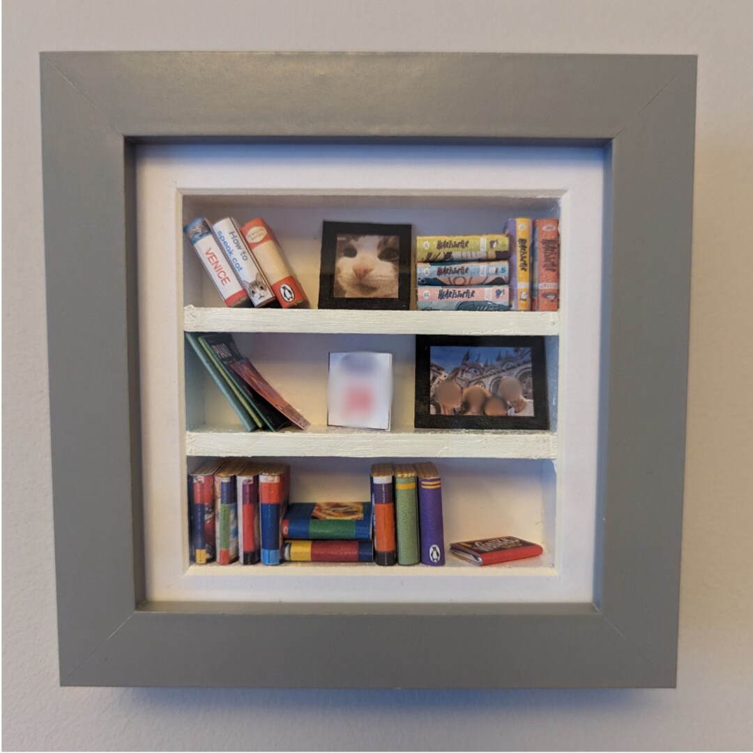 PERSONALISED Miniature Memory Bookcase - Etsy