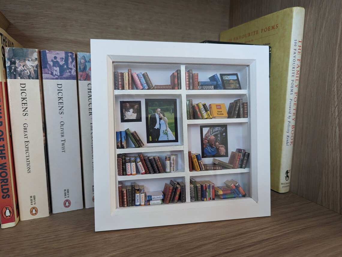PERSONALISED Miniature Memory Bookcase - Etsy