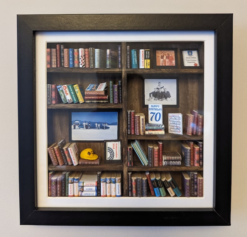 PERSONALISED Miniature Memory Bookcase - Etsy