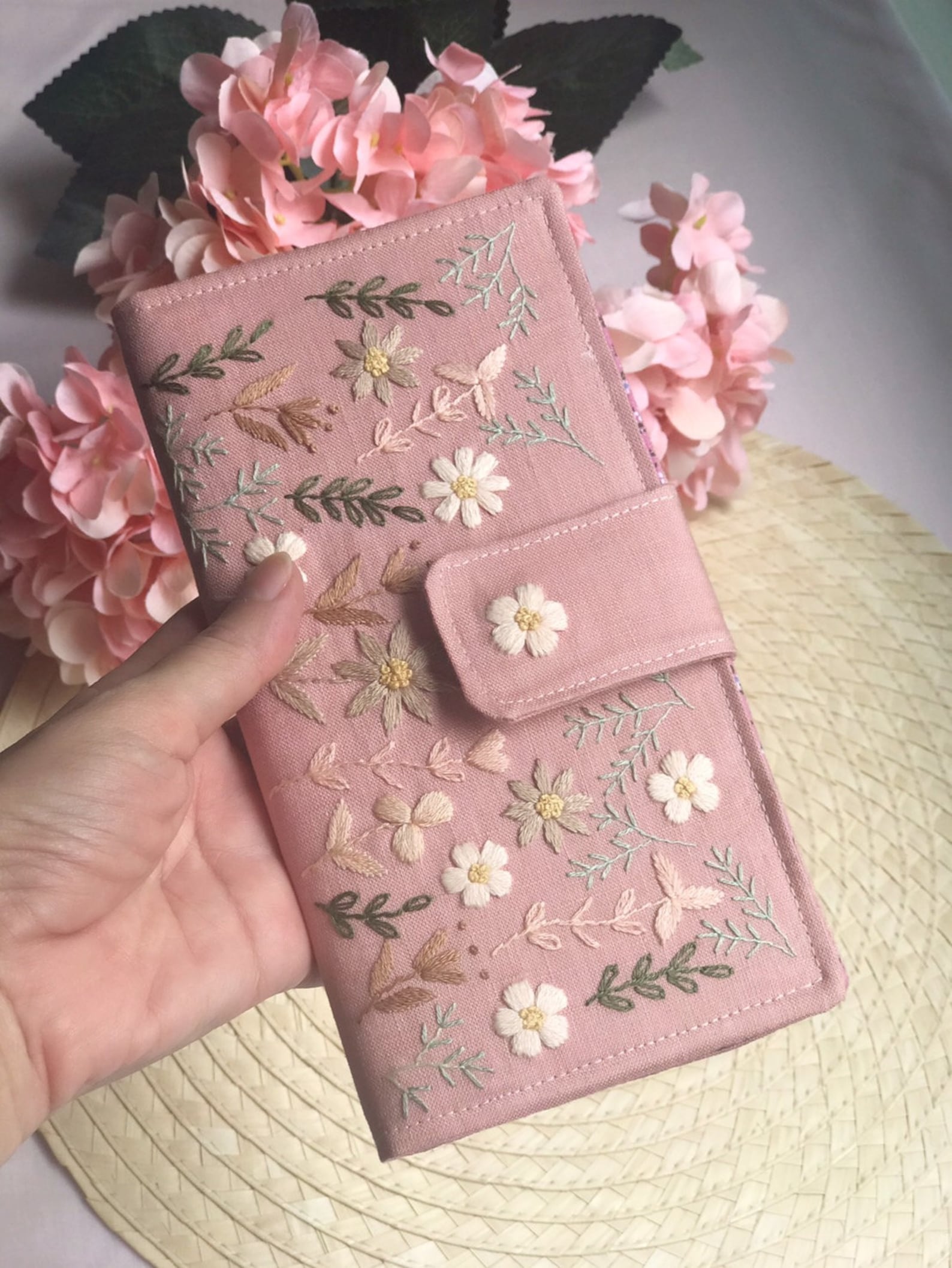 Embroidered Wallet,floral Embroidered Wallet,fabric Wallet,woman ...