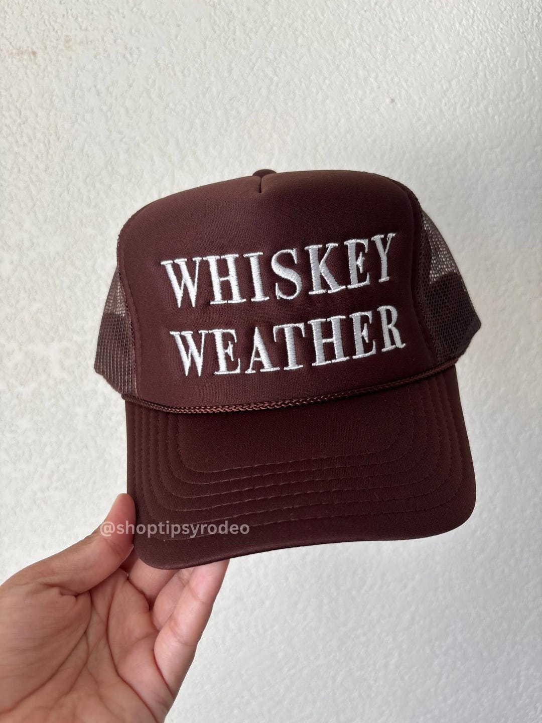 Whiskey Weather Embroidered Trucker Hat | Country Style - Etsy