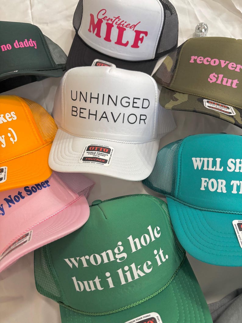 Inappropriate Slogan Trucker Hat Roulette | Unhingef Trucker Hats ...