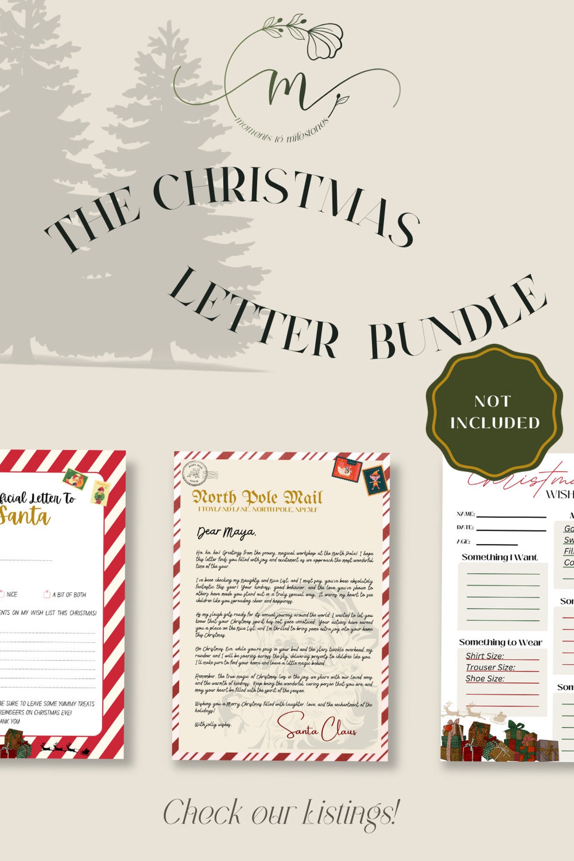 Editable Printable Letter From Santa Activity for Children - Etsy