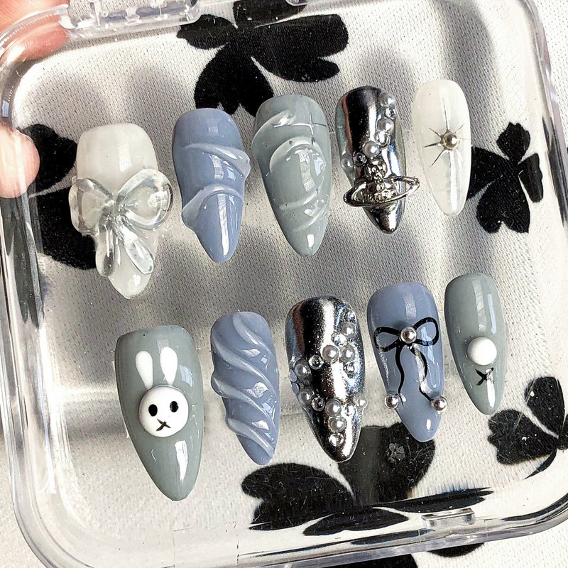 Cute Fake Nails - Etsy