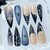 Stunning Acubi-style Nails Deep Blue Ombre Press on Nails Sparkling ...