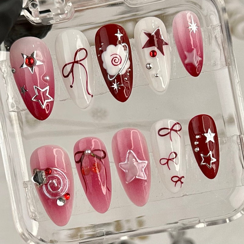 Cute Fake Nails - Etsy