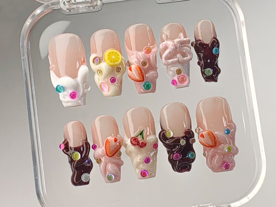 Sweet Treats Press on Nails | Colorful Candy-inspired Nail Art ...
