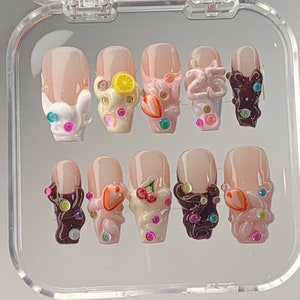 Sweet Treats Press on Nails | Colorful Candy-inspired Nail Art ...
